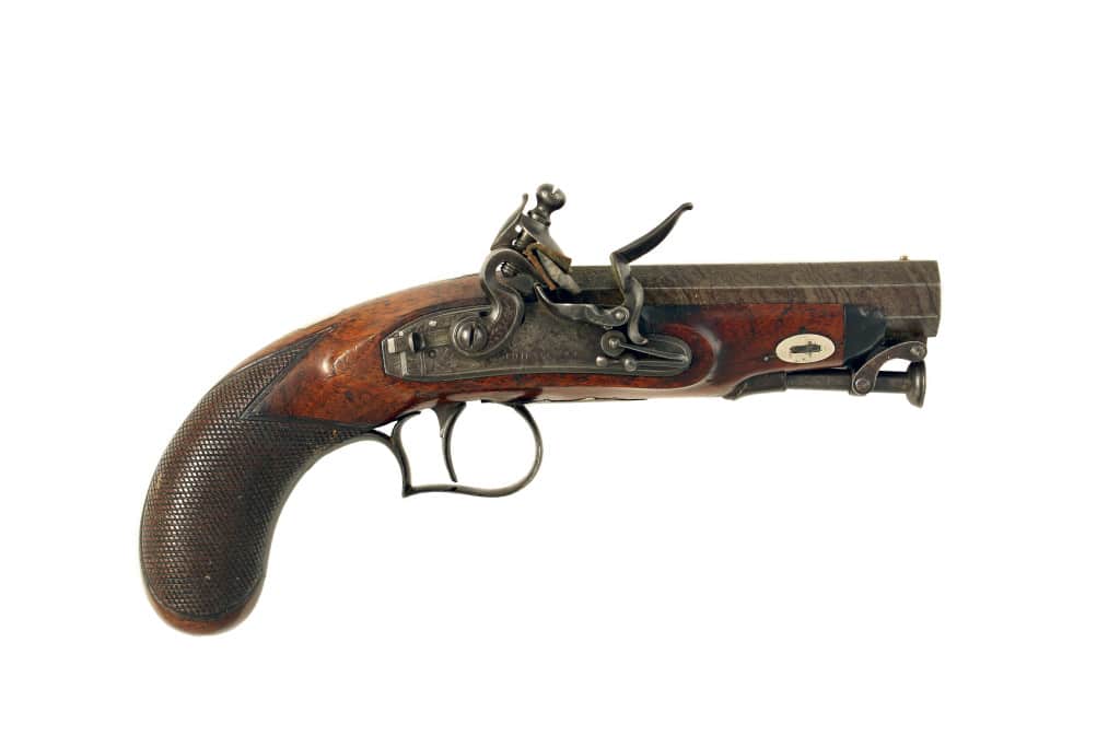 A Crisp Little Overcaot Pistol by John Cuff. | Garth Vincent