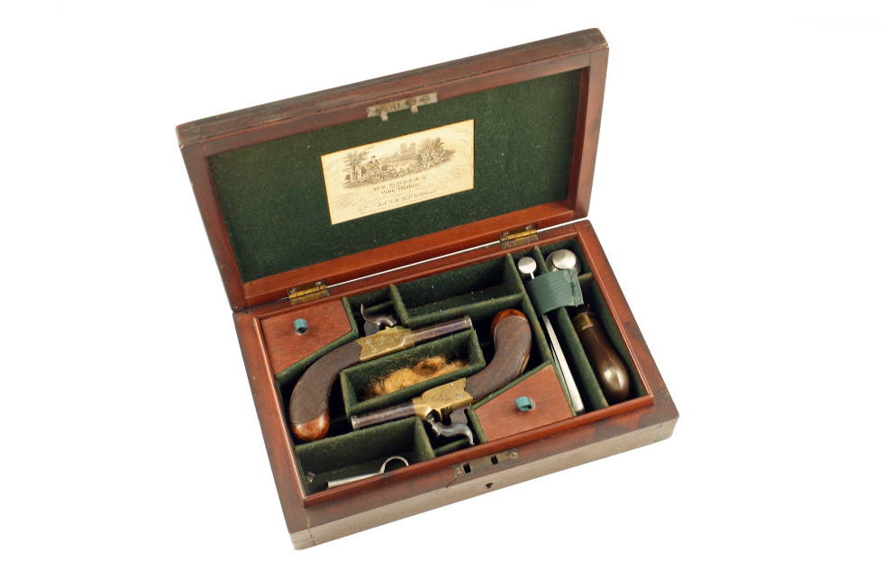 A Cased Pair of Small Percussion Pocket Pistols by Dooley of Liverpool ...